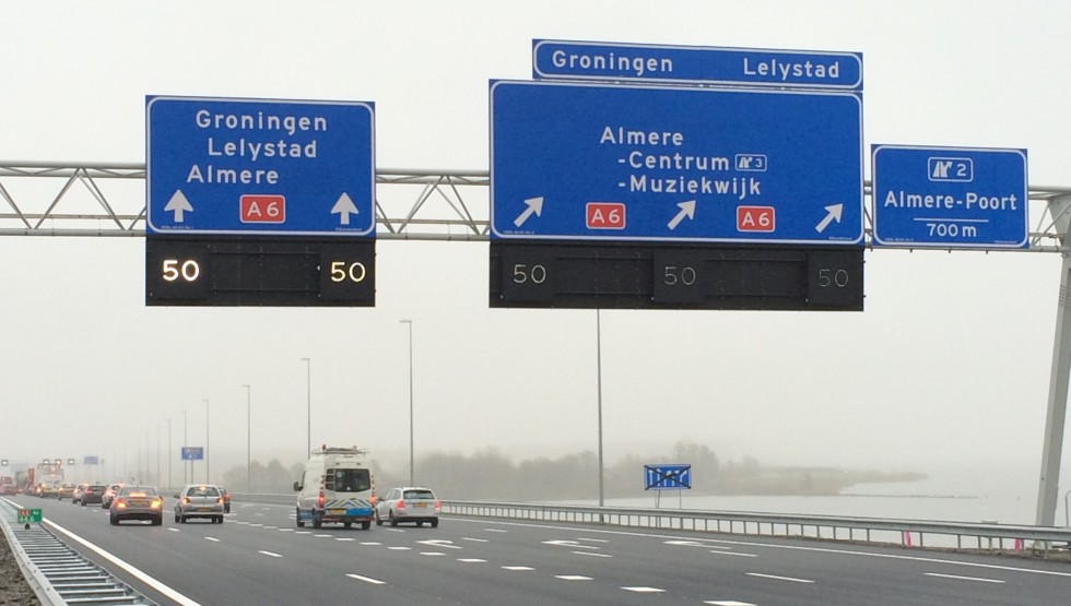 Wegindeling nieuwe tweede Hollandse Brug