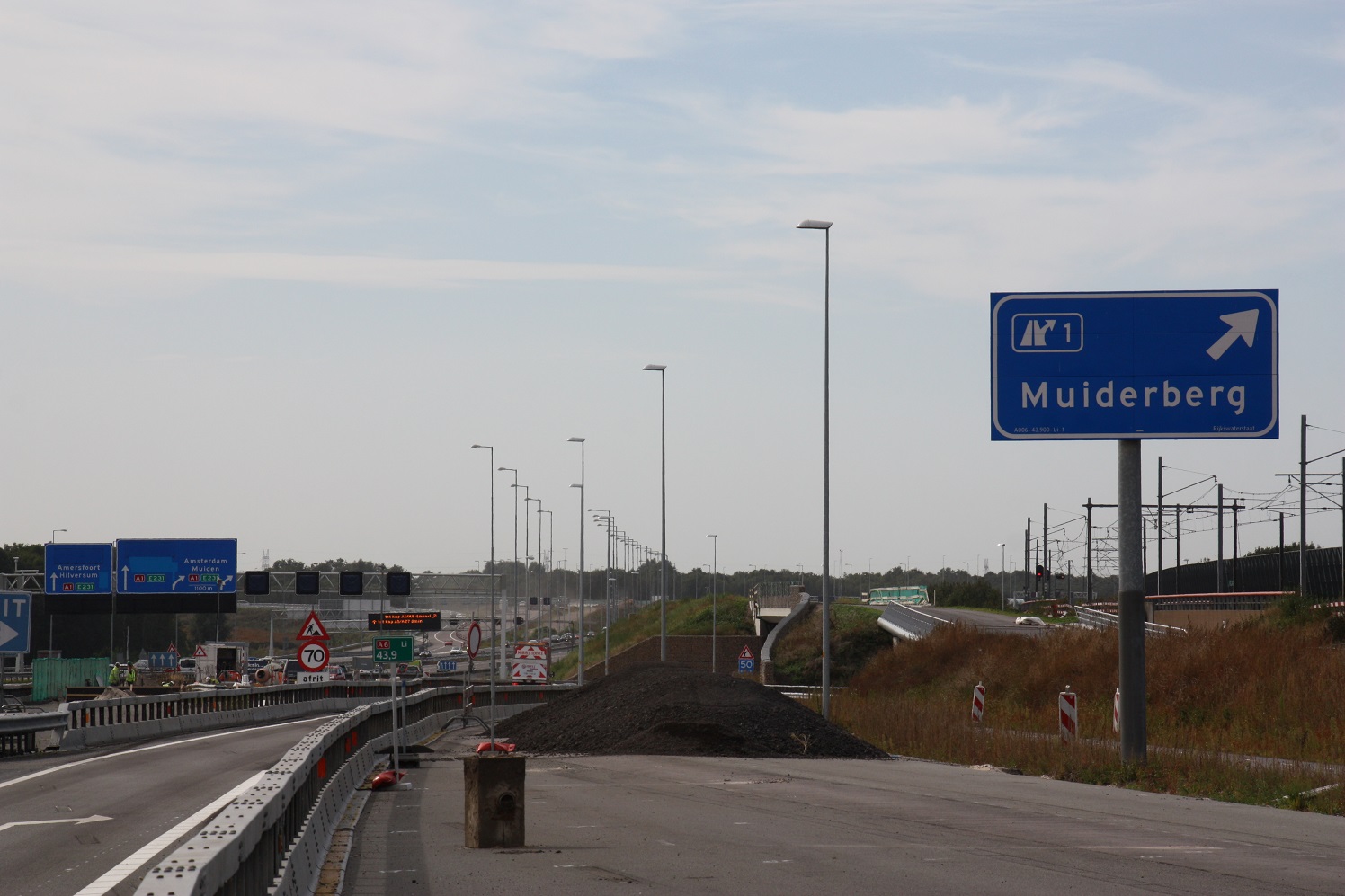A6 afrit Muiderberg (1) afgesloten vanwege werkzaamheden ...