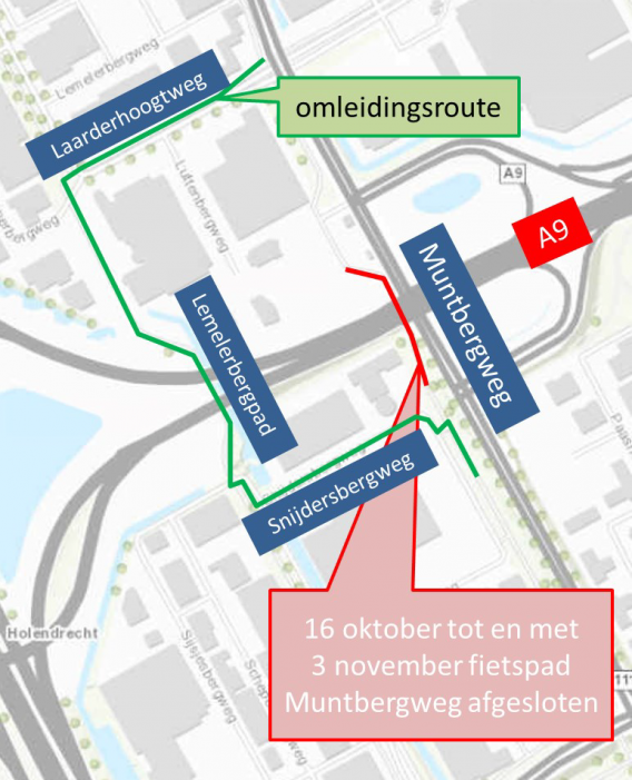 Versmalling en afsluiting Muntbergweg - Rijkswaterstaat